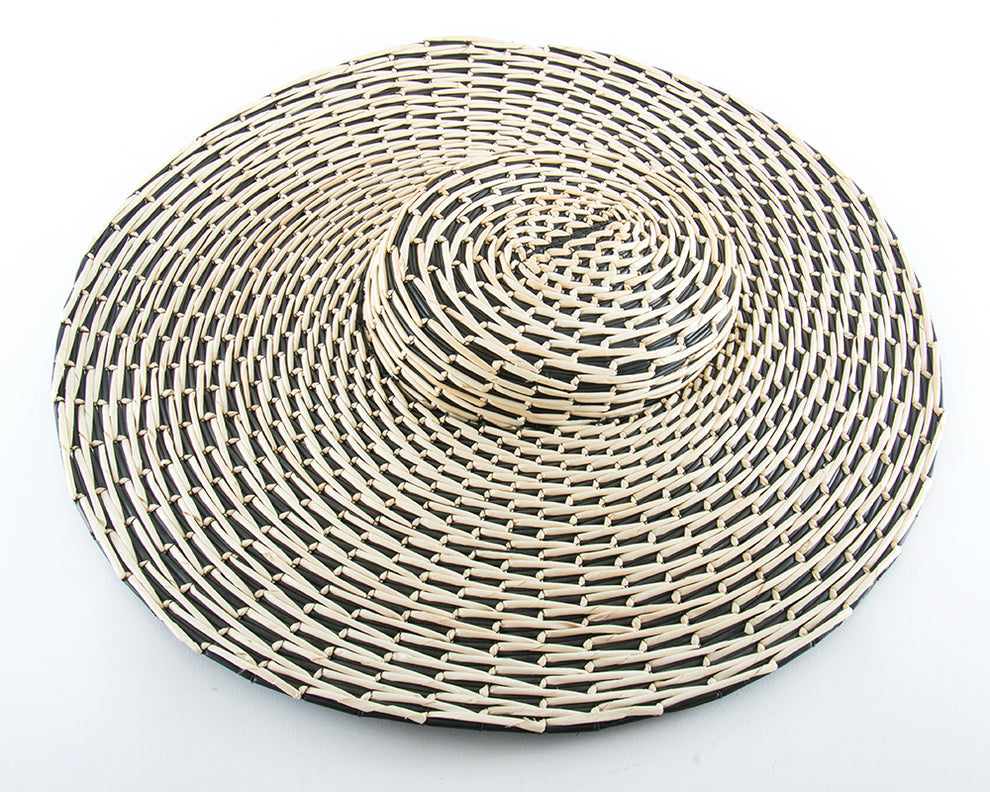 1950s Straw Pinwheel Wide Brim Sun Hat – Birthday Life Vintage