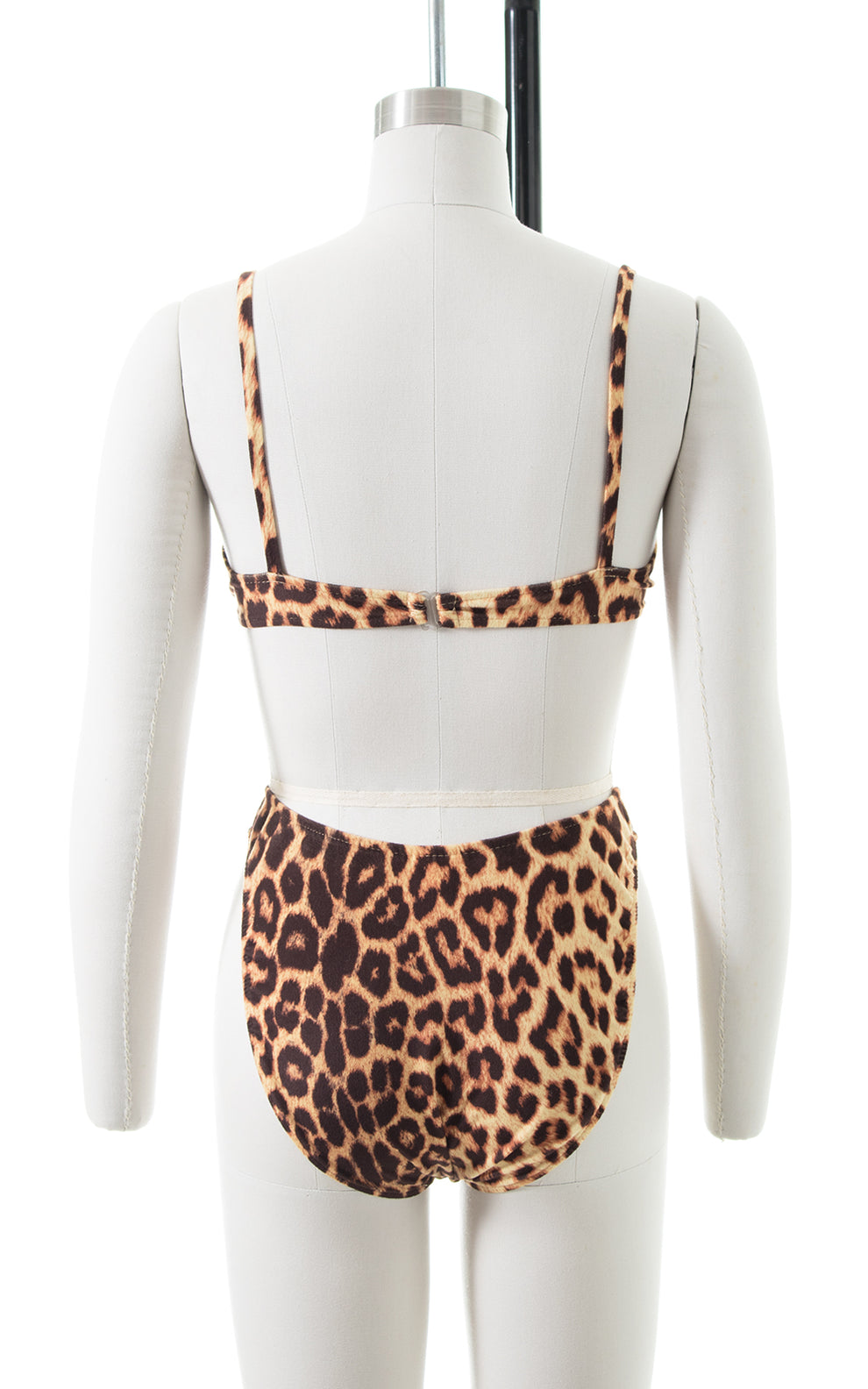 1980s Leopard Print High Cut Bikini | xs/small – Birthday Life Vintage