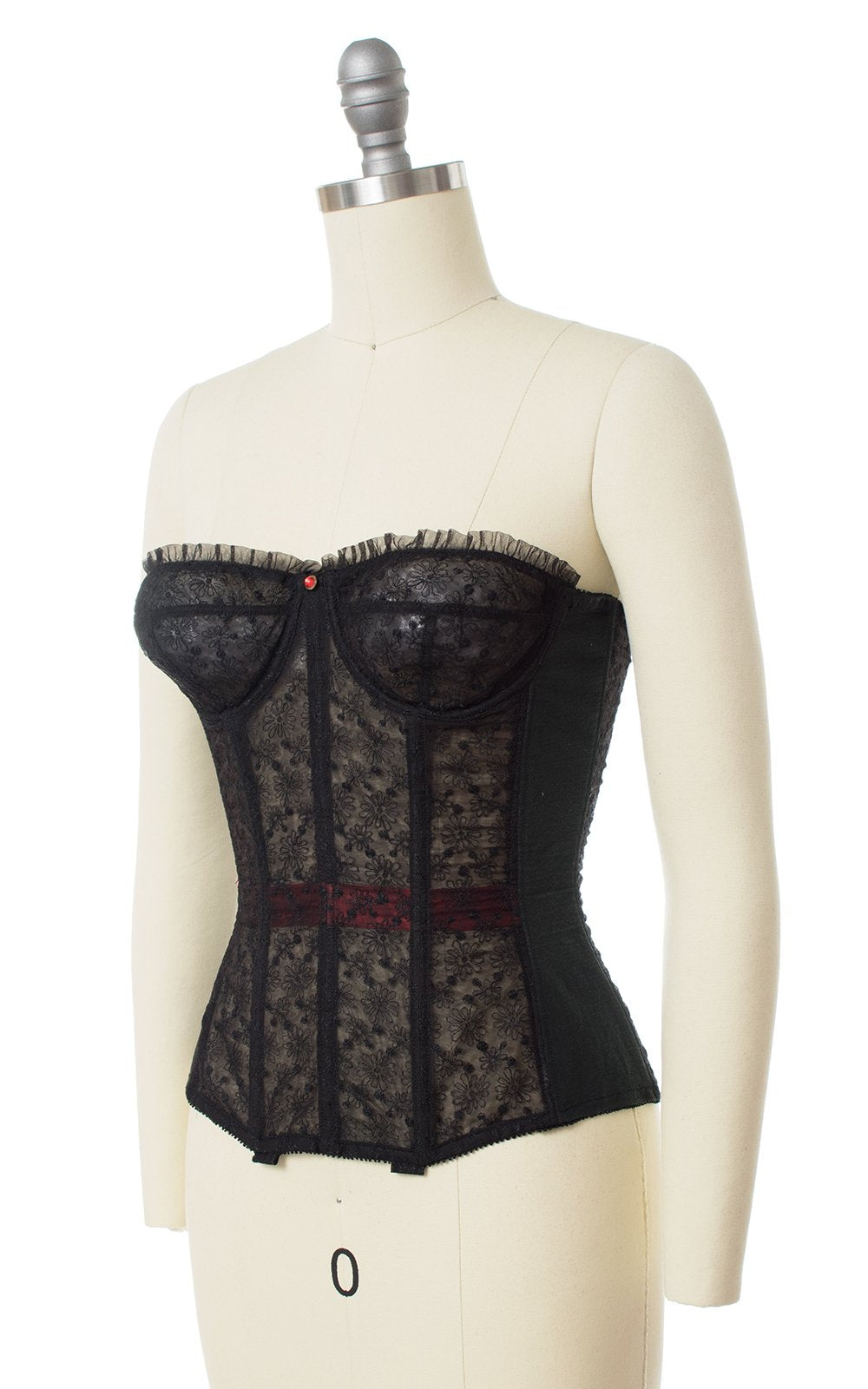 1950s Merry Widow Sheer Black Bustier Bra | 30B-32C – Birthday Life Vintage