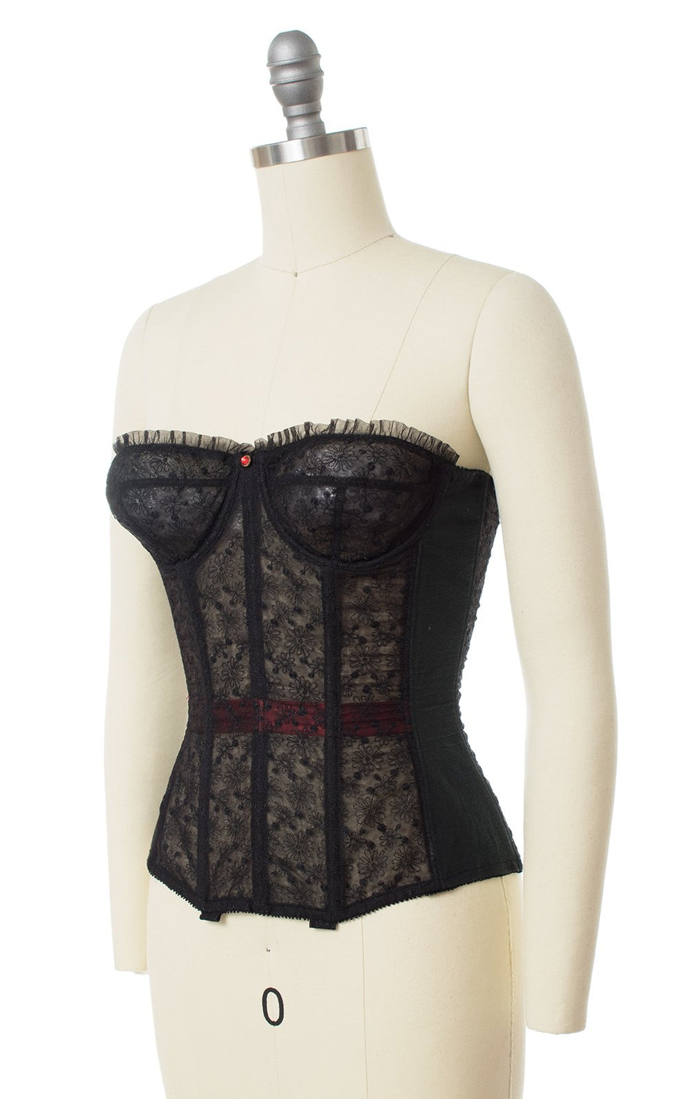 1950s Merry Widow Sheer Black Bustier Bra | 30B-32C – Birthday Life Vintage