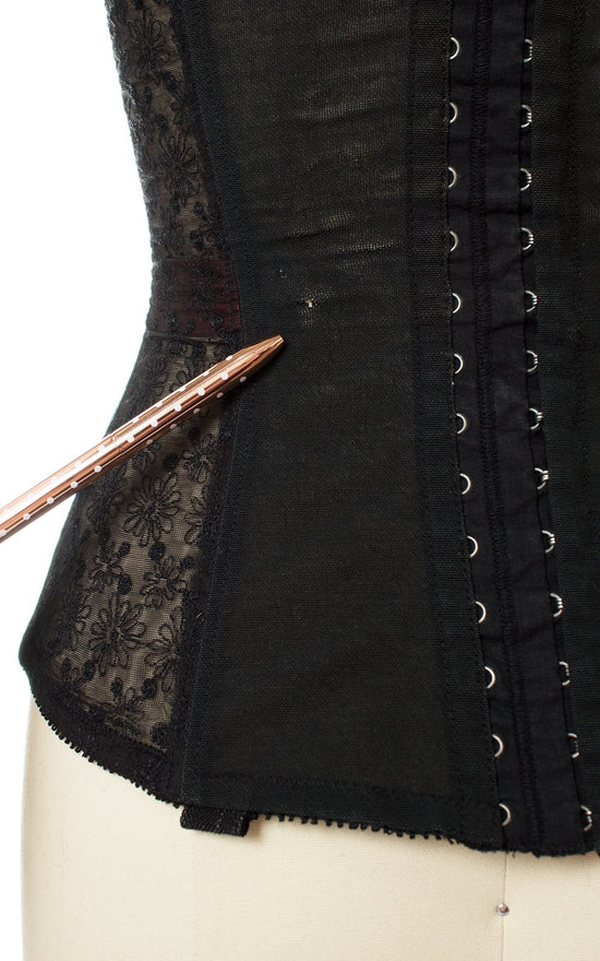1950s Merry Widow Sheer Black Bustier Bra | 30B-32C – Birthday Life Vintage