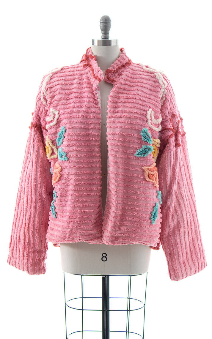 Vintage Floral Chenille Jacket | medium/large – Birthday Life Vintage