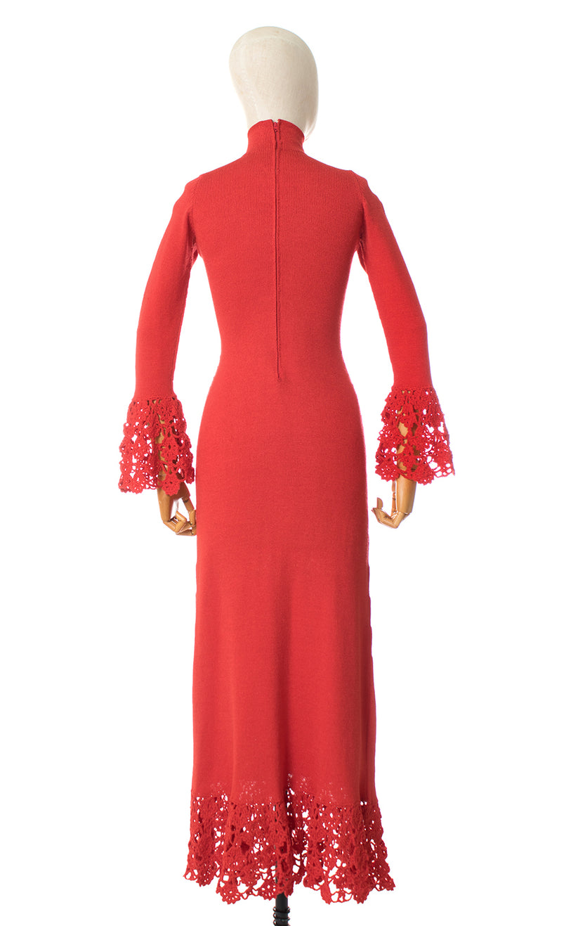 1960s 1970s Mady Gerrard Knit Maxi Dress | x-small/small – Birthday ...