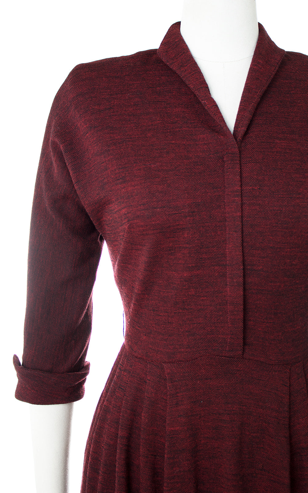 1950s Red Knit Jersey Dress | medium – Birthday Life Vintage
