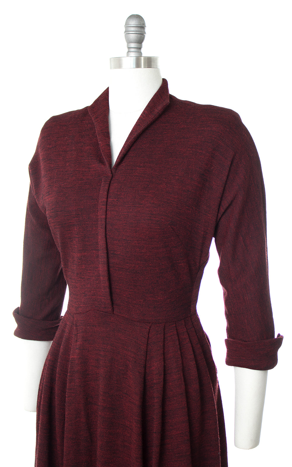 1950s Red Knit Jersey Dress | medium – Birthday Life Vintage