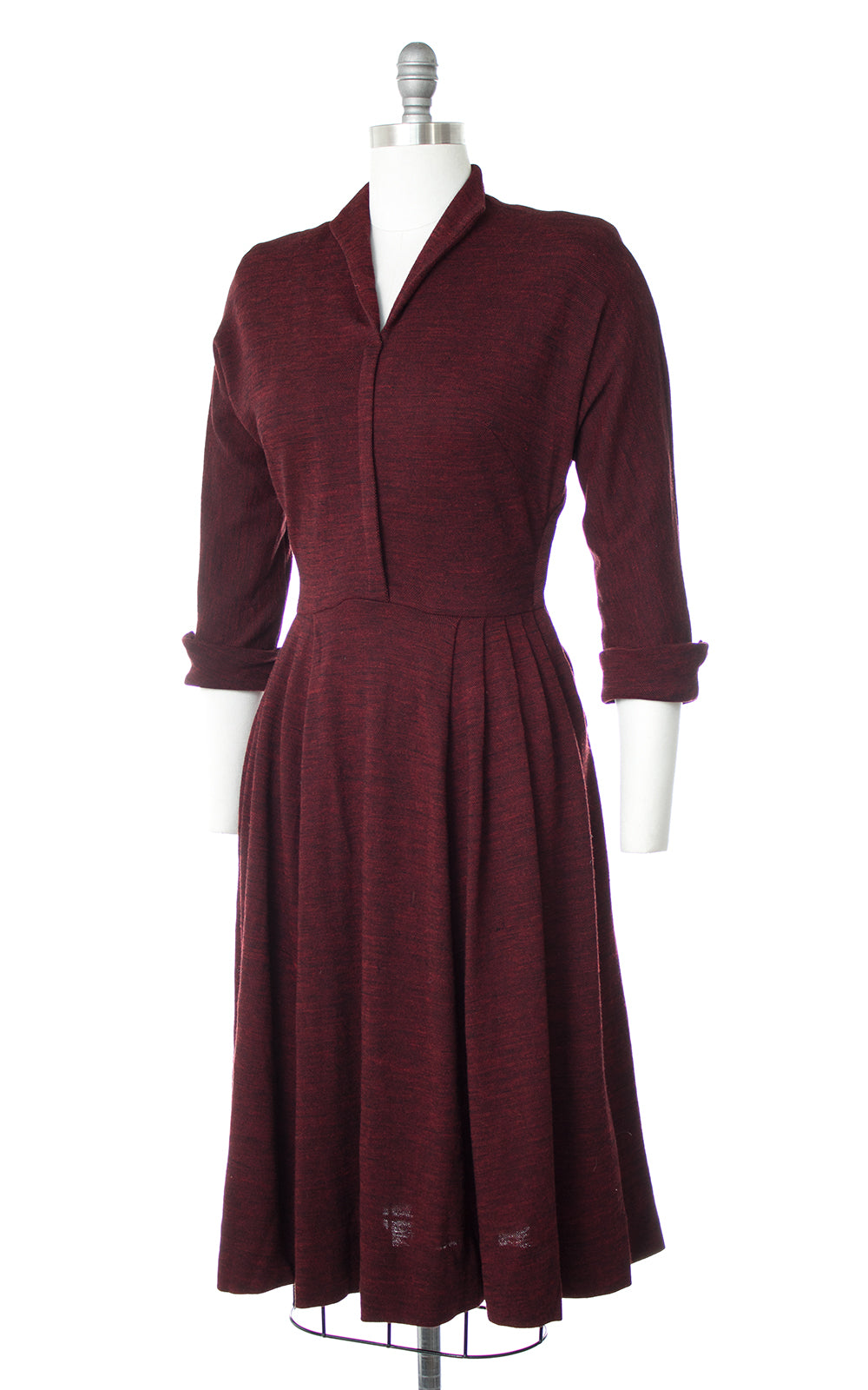 1950s Red Knit Jersey Dress | medium – Birthday Life Vintage