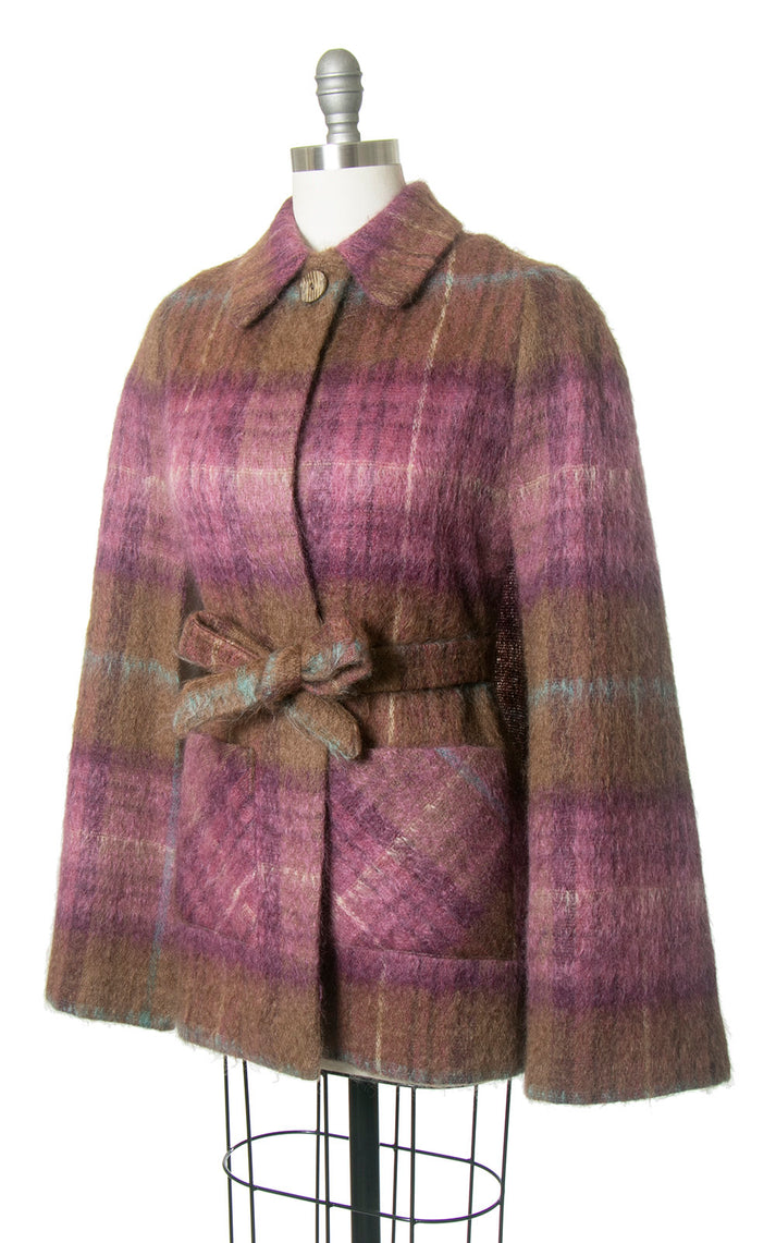 1970s Scottish Plaid Mohair Wool Belted Cape | small/medium – Birthday ...