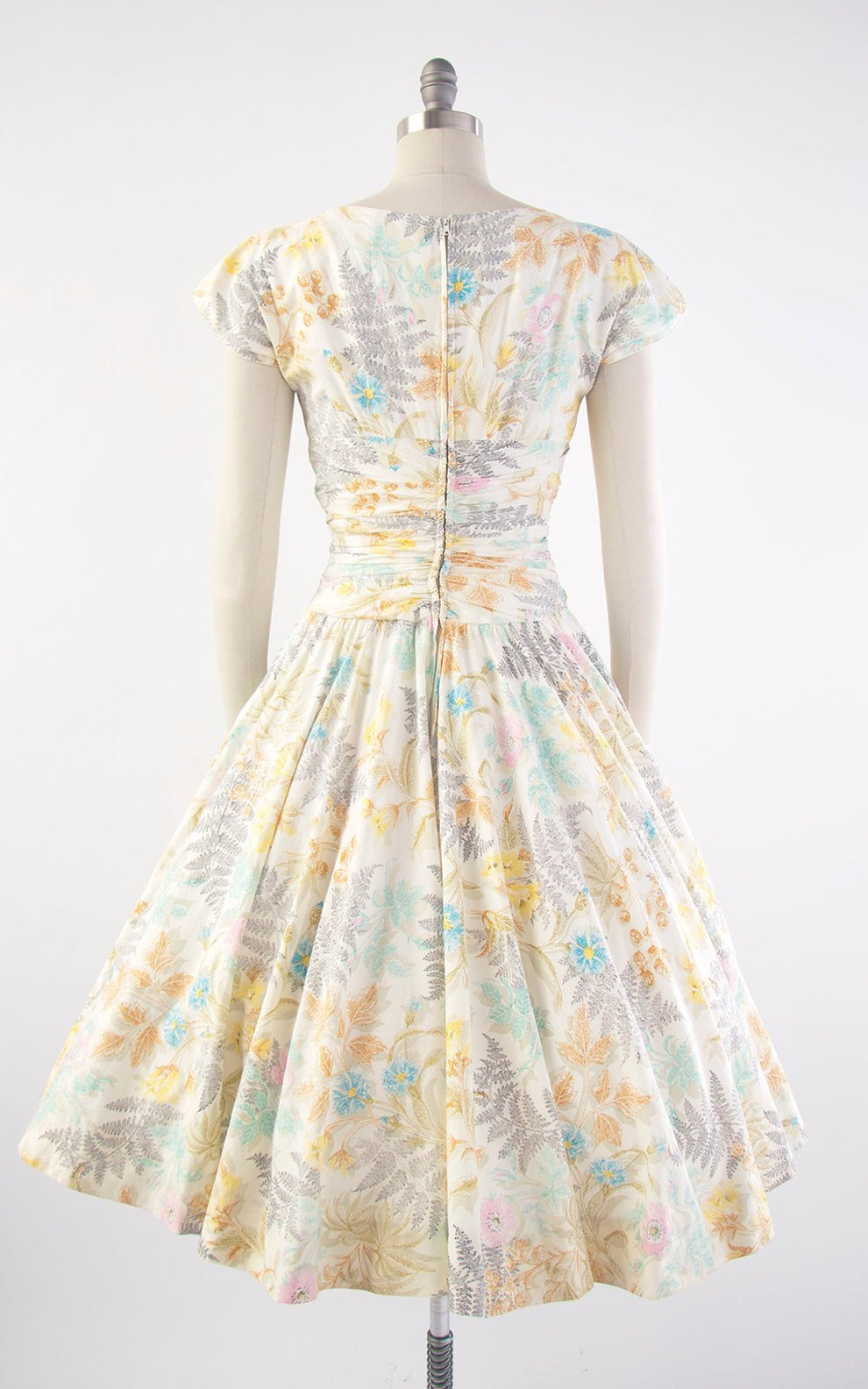 1950s Pat Premo Fern Floral Print Drop Waist Dress | medium – Birthday Life Vintage
